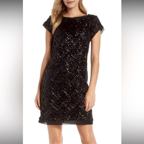Eliza J | Dresses | Eliza J Cap Sleeve Sequin Sheath Dress | Poshmark
